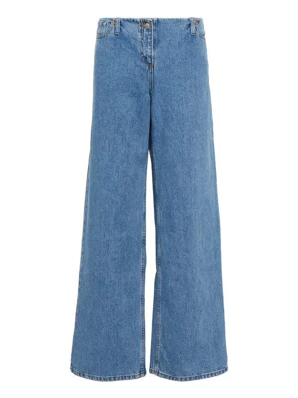 Magda Butrym Low-rise Wide-leg Jeans - Blue
