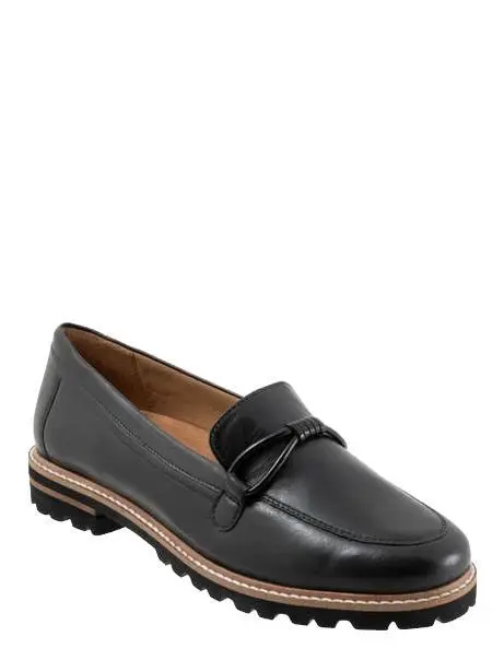 Trotters Fiora Leather Loafer - Black