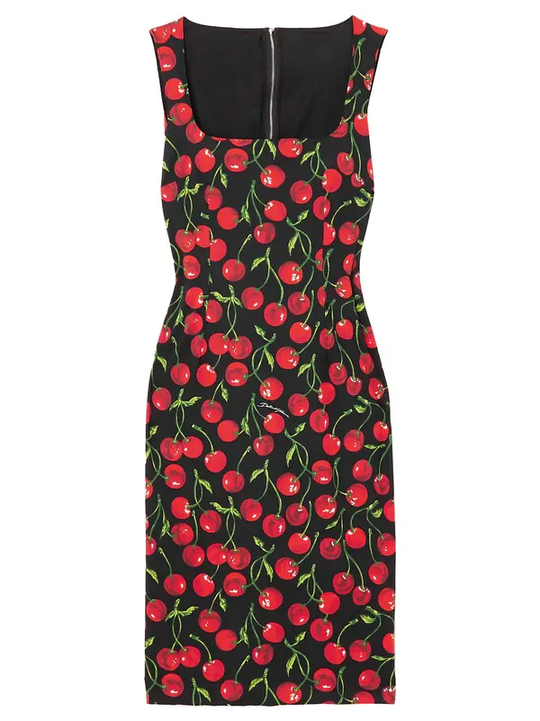 Dolce & Gabbana Printed Stretch-jersey Midi Dress - Red