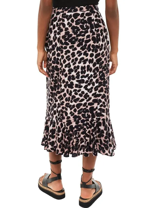 Whistles Wrap Skirt - Leopard Print