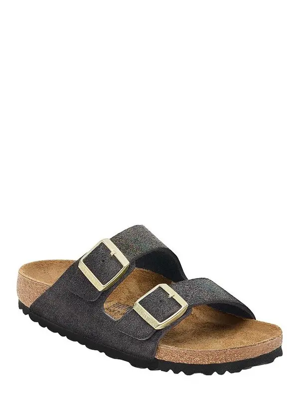 BIRKENSTOCK Arizona Buckled Slide Sandals - Black