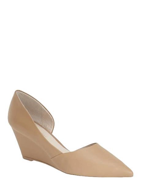 KENNETH COLE Ellis Half D'orsay Wedge Pump - Beige