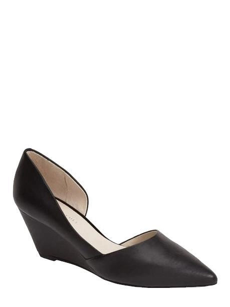 KENNETH COLE Ellis Half D'orsay Wedge Pump - Black