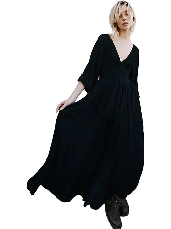 Free People Dixie Maxi Dress - Black
