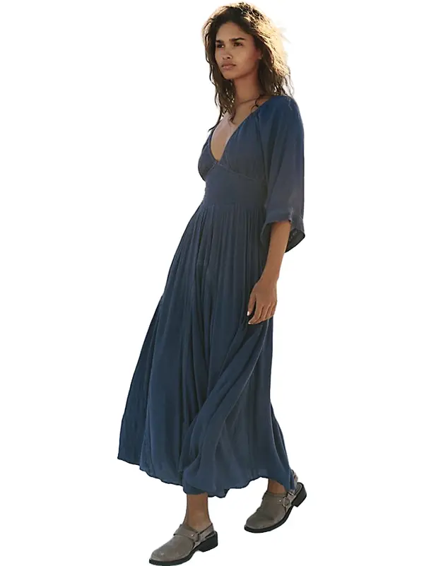 Free People Dixie Maxi Dress - Dark Denim