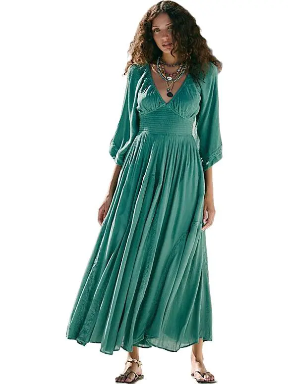 Free People Dixie Maxi Dress - Frosty Spruce