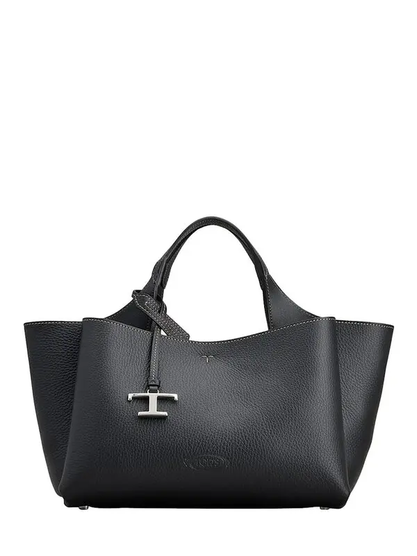 TOD'S Mini Leather Tote Bag - Nero