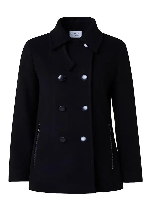 Akris Cashmere And Wool-blend Top Coat - Black