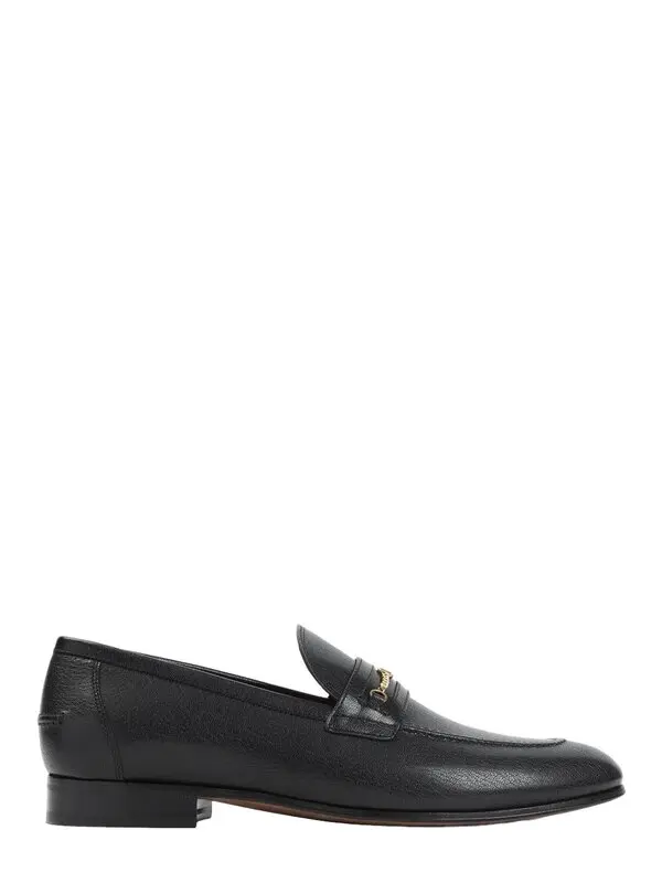 Valentino Garavani V Logo Grained Leather Loafers - Black