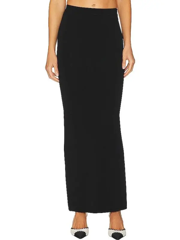 L'academie Jalea Maxi Knit Skirt - Black