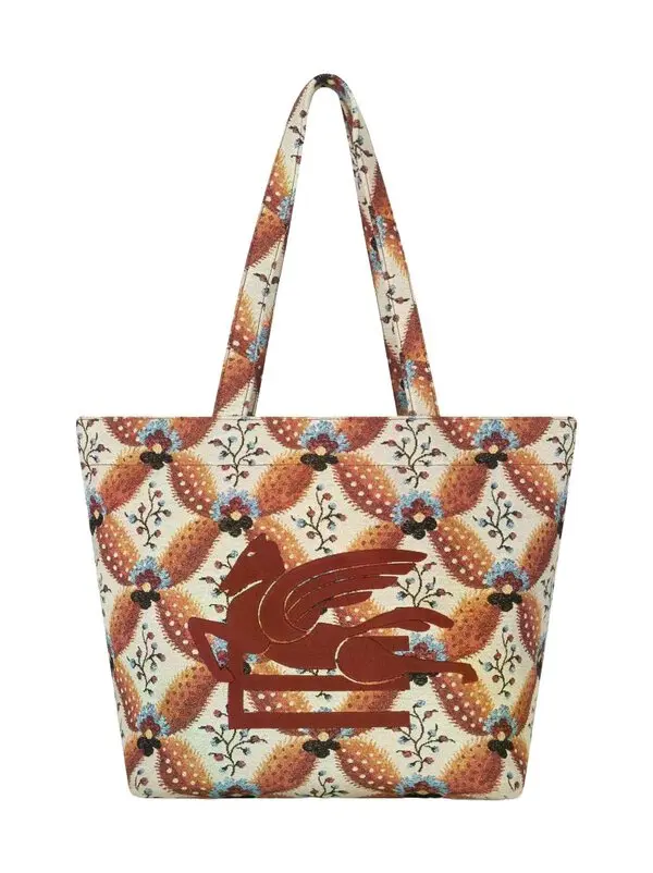 Etro Floralia-print Jacquard Tote Bag - Neutrals