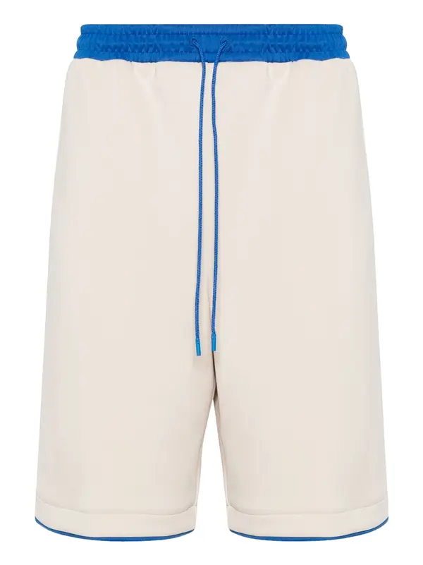 Gucci Logo-appliqué Scuba Track Shorts - Neutrals