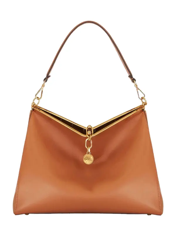 Etro Vela Leather Shoulder Bag - Brown