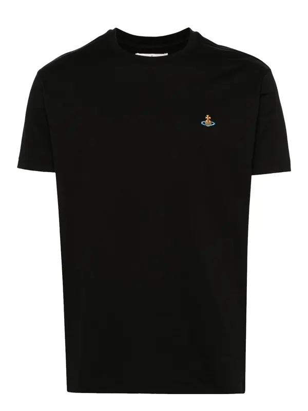 VIVIENNE WESTWOOD Orb-embroidered T-shirt - Black
