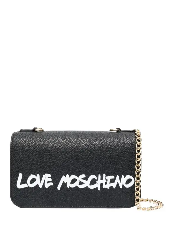 Moschino Logo-print Shoulder Bag - Black