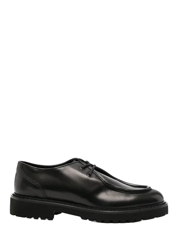 DOUCAL'S Leather Derby Shoes - Black