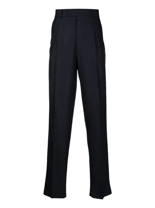 Zegna Pleated Tailored Trousers - Blue