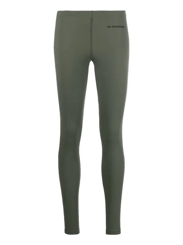 JIL SANDER Logo-print Leggings - Green