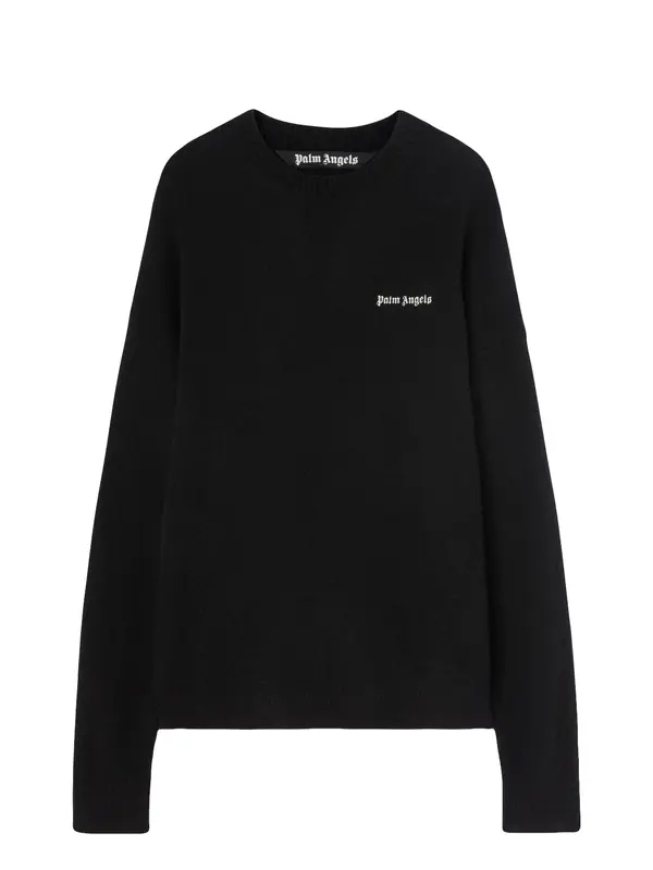 Palm Angels Logo-print Sweatshirt - Black