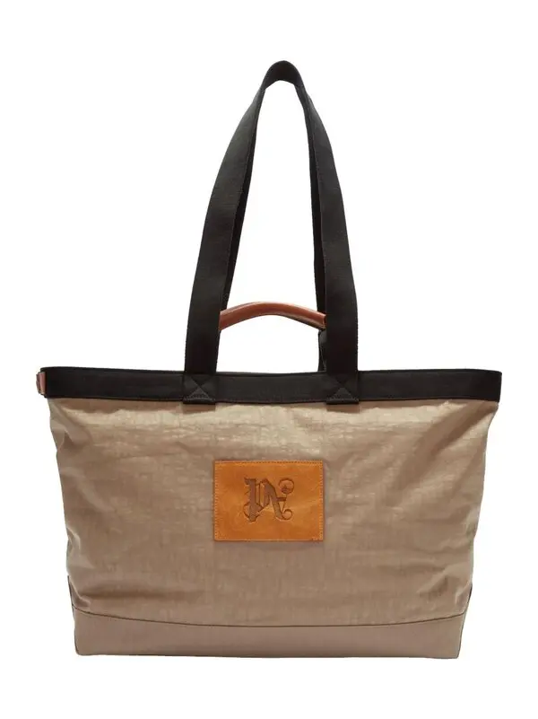 Palm Angels Logo Patch Tote Bag - Neutrals