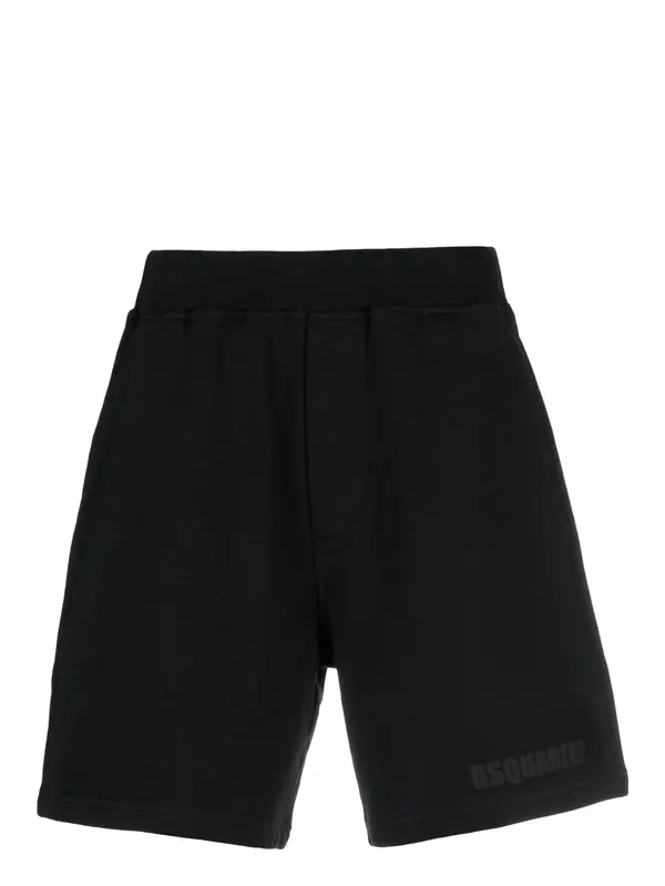 Dsquared2 Logo-print Cotton Shorts - Black