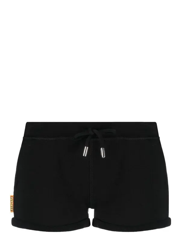 Dsquared2 Cotton Logo Print Shorts - Black