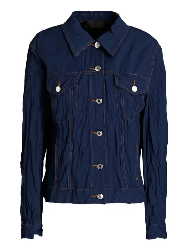 Helmut Lang Crinkled Canvas Jacket - Navy