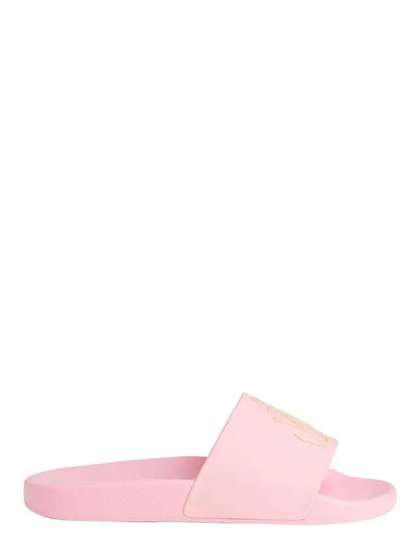 JW Anderson Embossed Rubber Slides - Baby Pink