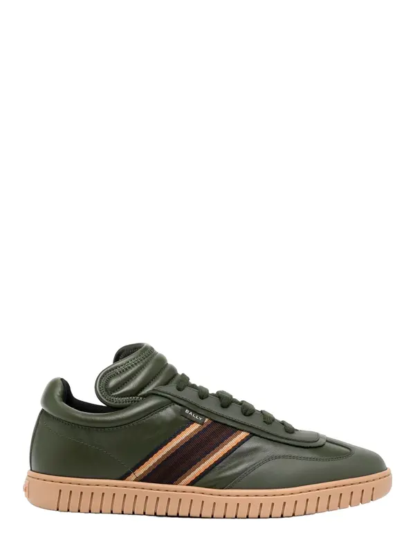 Bally Side-stripe Leather Low-top Sneakers - Green