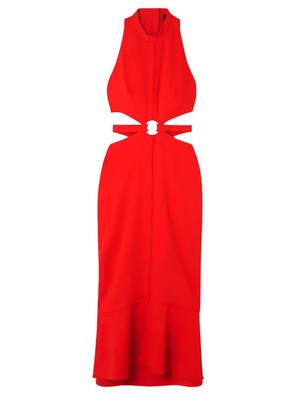 Proenza Schouler Embellished Cutout Midi Dress - Red