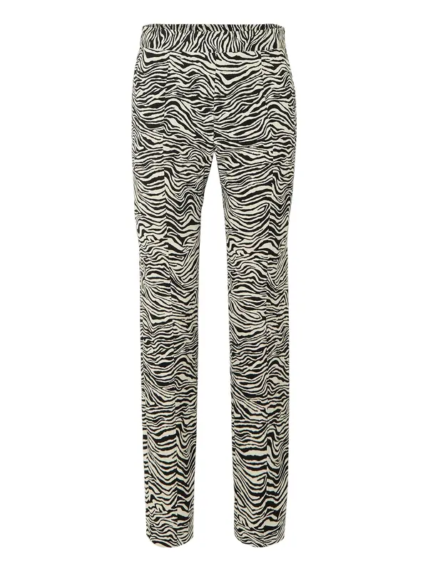 Proenza Schouler Zebra Jacquard Slim-leg Trousers - Ivory