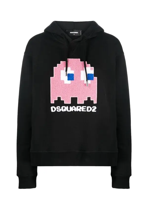 Dsquared2 X Pac-man Cool Cotton Hoodie - Black