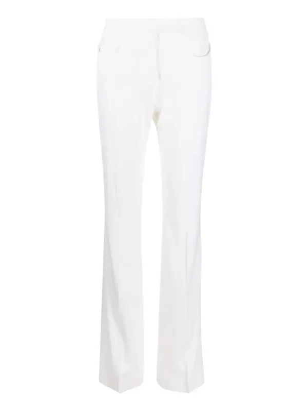 TOM FORD Flared Virgin Wool Trousers - White