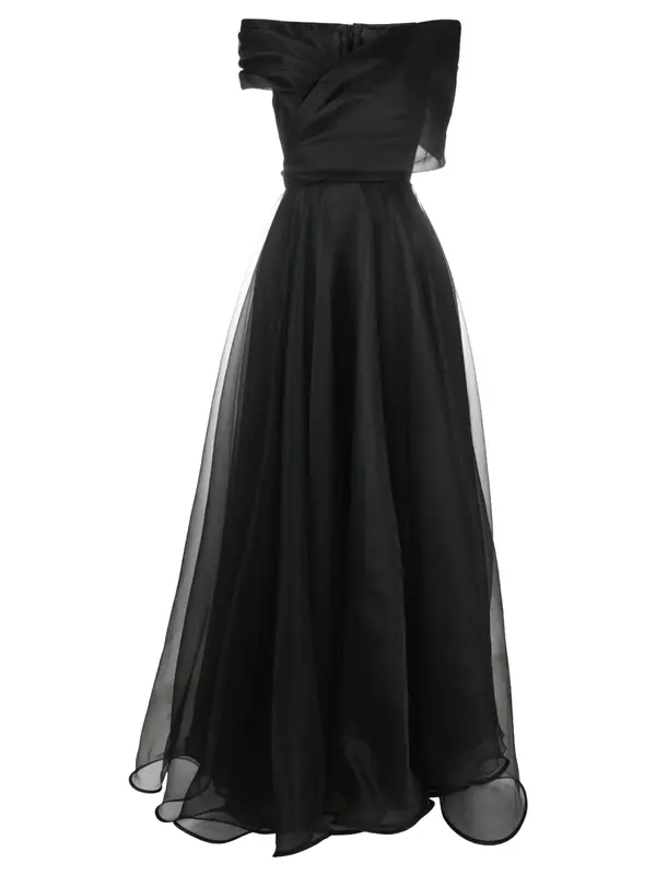 ANA RADU V-neck Maxi Dress - Black