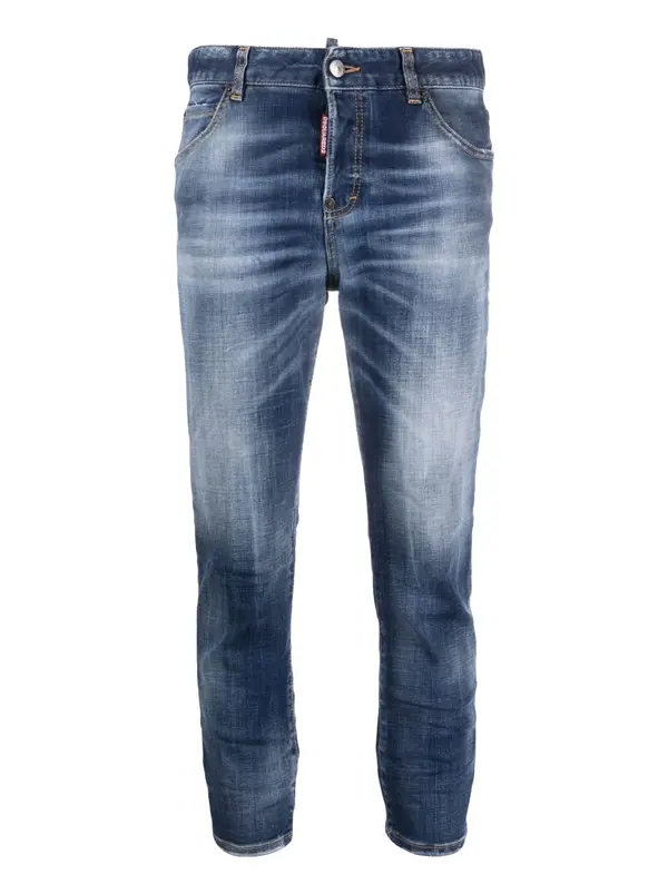 Dsquared2 Distressed Cropped Jeans - Blue