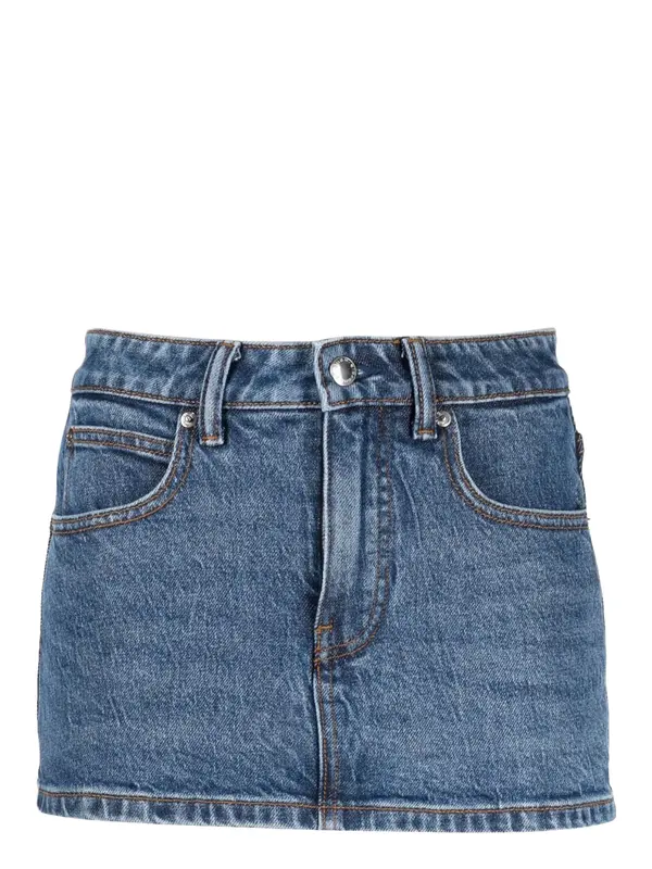 Alexander Wang Mid-rise Denim Skort - Blue