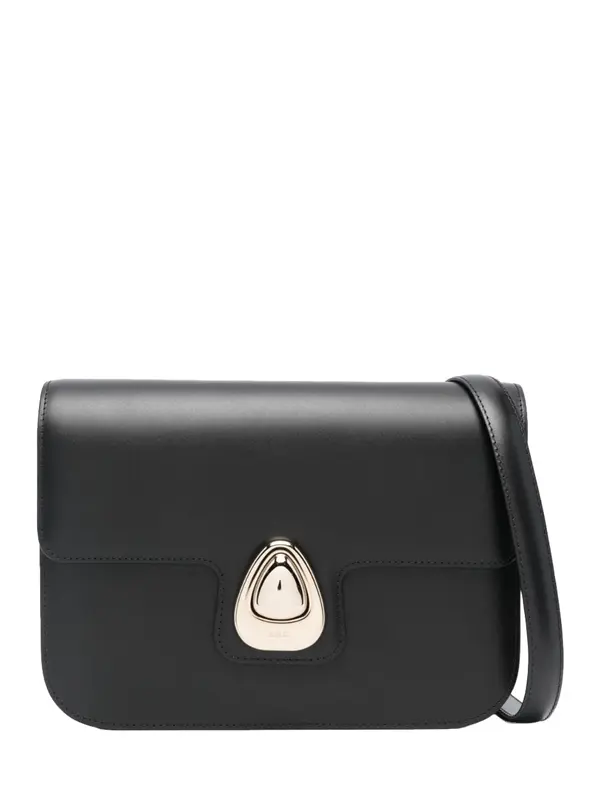 A.p.c. Astra Leather Shoulder Bag - Black