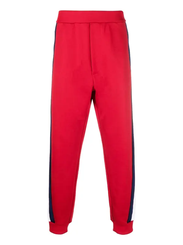 Dsquared2 Striped Cotton-blend Track Pants - Red
