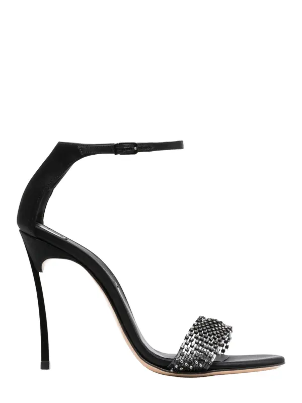 Casadei 100mm Blade Twenties Satin Pumps - Black