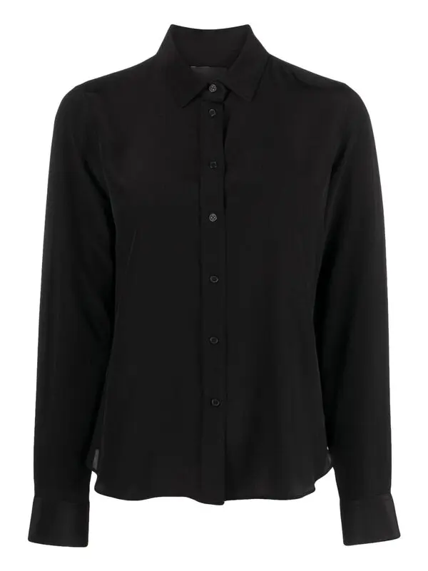 NILI LOTAN Gaia Silk Shirt - Black