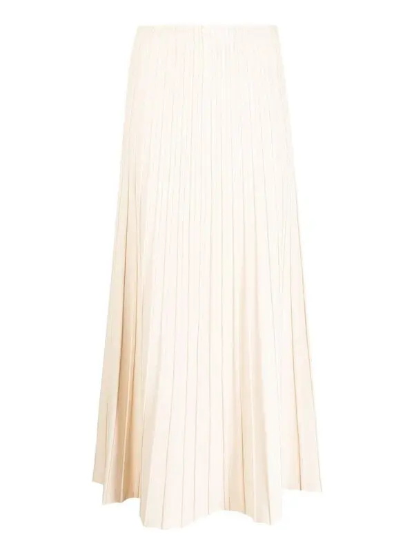 BY MALENE BIRGER Pleated Midi Skirt - Neutrals