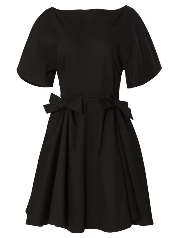 Carolina Herrera Bow-detail V-back Dress - Black