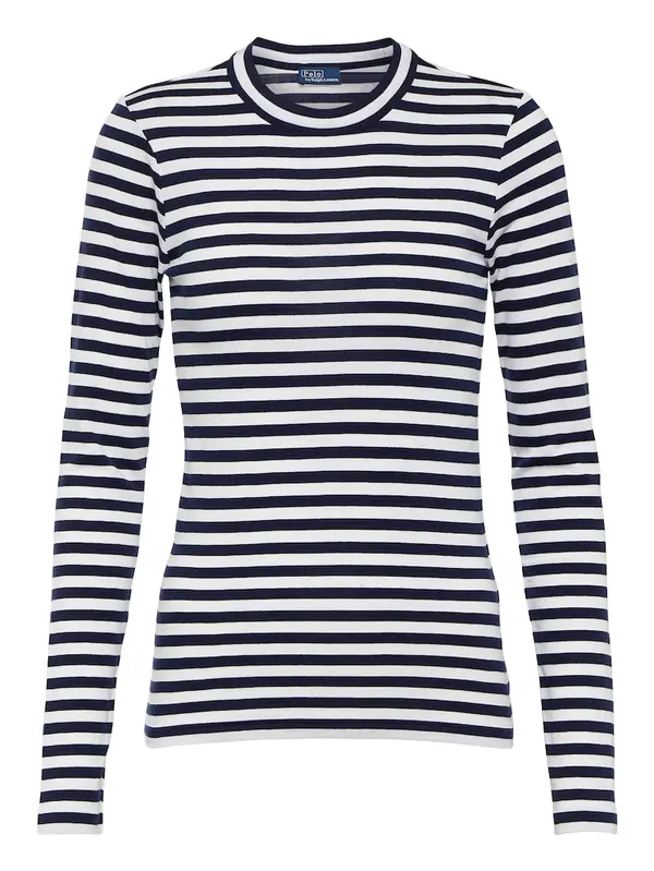 Polo Ralph Lauren Striped Cotton Top - Blue