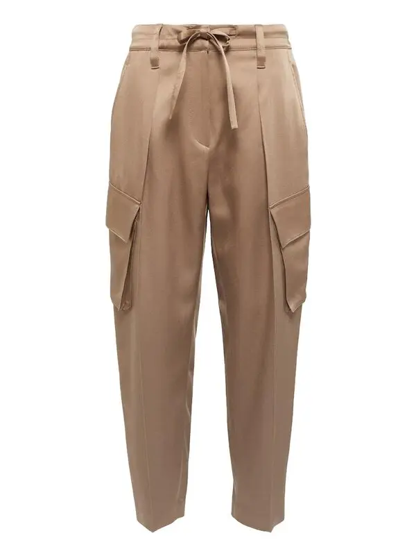 Brunello Cucinelli High-rise Cargo Trousers - Beige