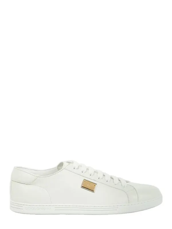 Dolce & Gabbana Saint Tropez Leather Sneakers - White