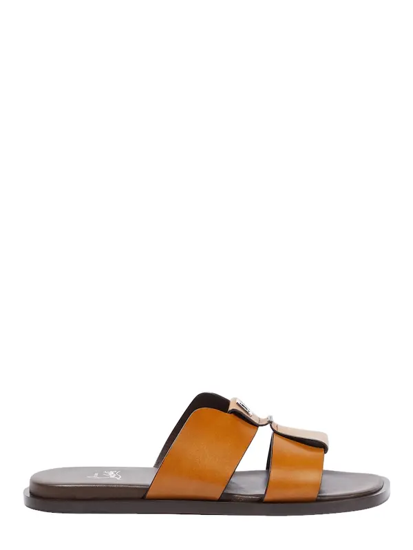 CHRISTIAN LOUBOUTIN Loubi Be Leather Sandals - Brown