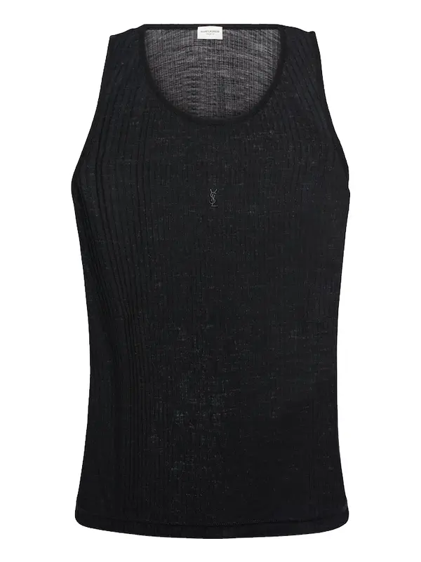 Saint Laurent Cassandra Wool Tank Top - Black
