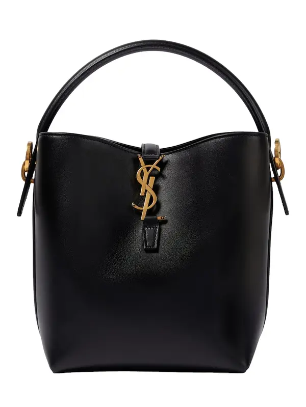 Saint Laurent Le 37 Small Leather Bucket Bag - Black