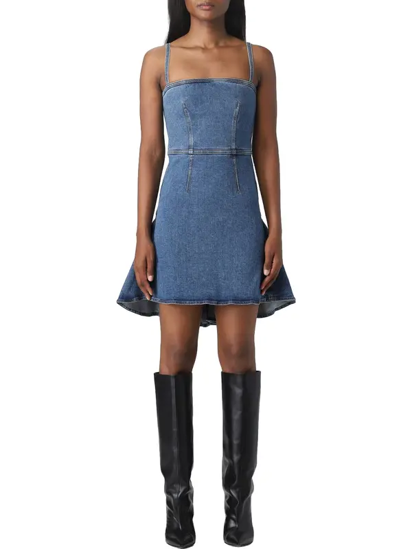 Alexander McQueen Denim Dress - Blue