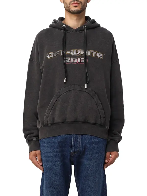 Off-White Digit Bacchus Cotton Sweatshirt - Black